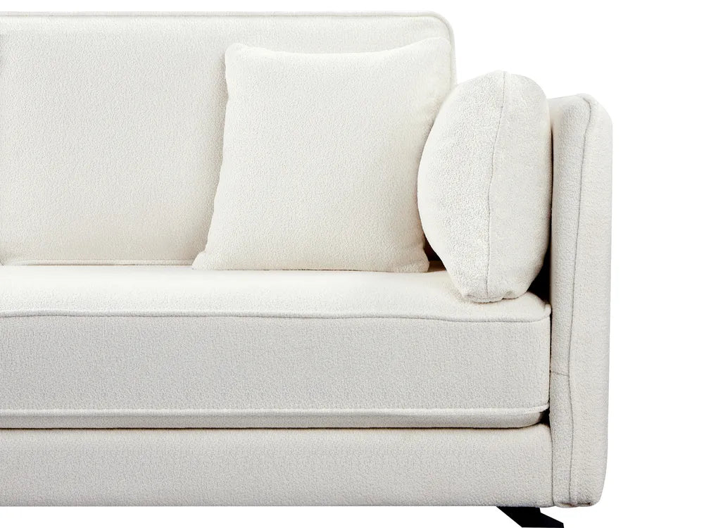 Right Hand Off-White 3 Seater Boucle Corner Sofa I SOOXOS