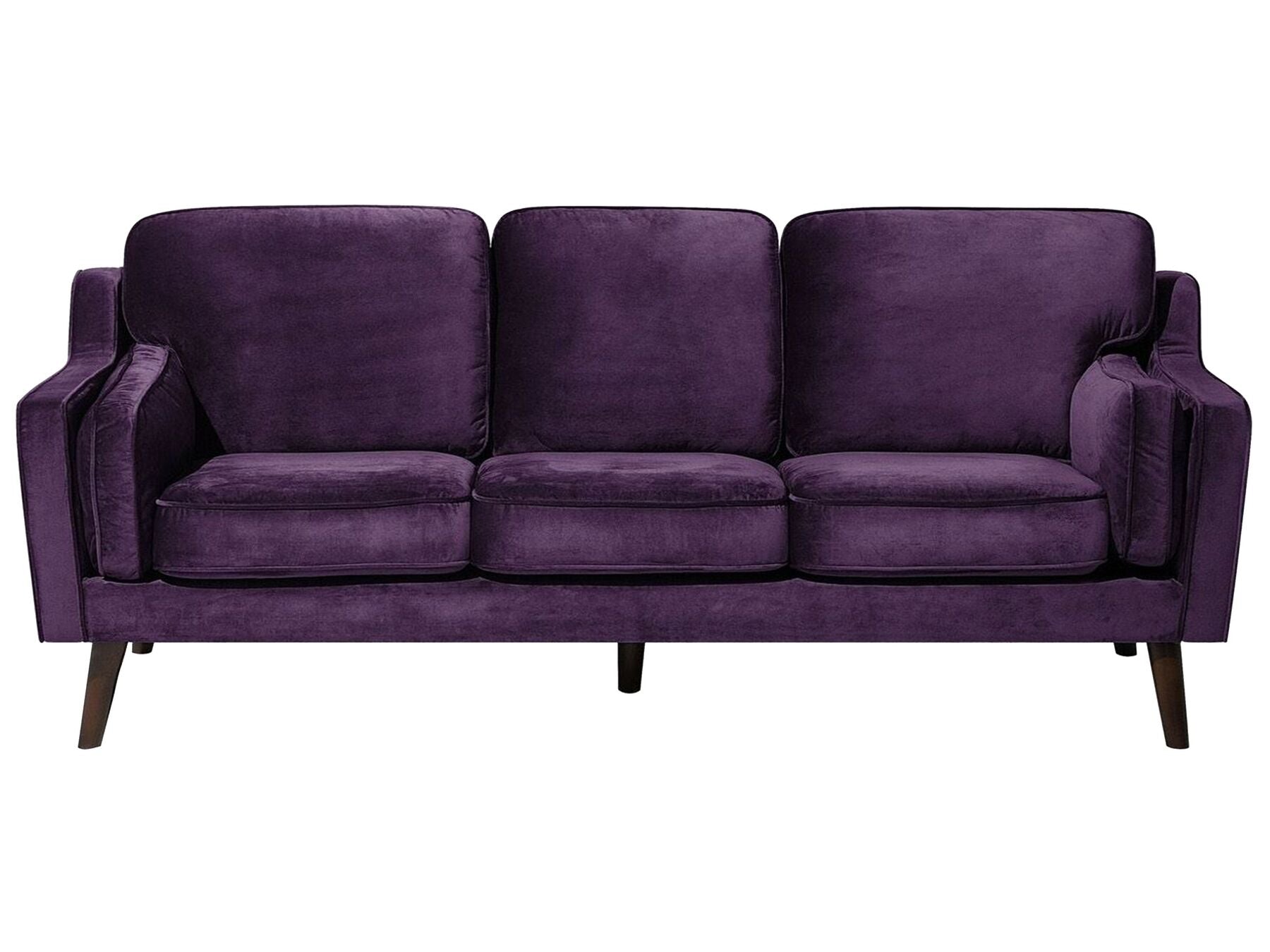 Mellitz Purple 3-Seater Velvet Sofa | Mid-Century Style – SOOXOS