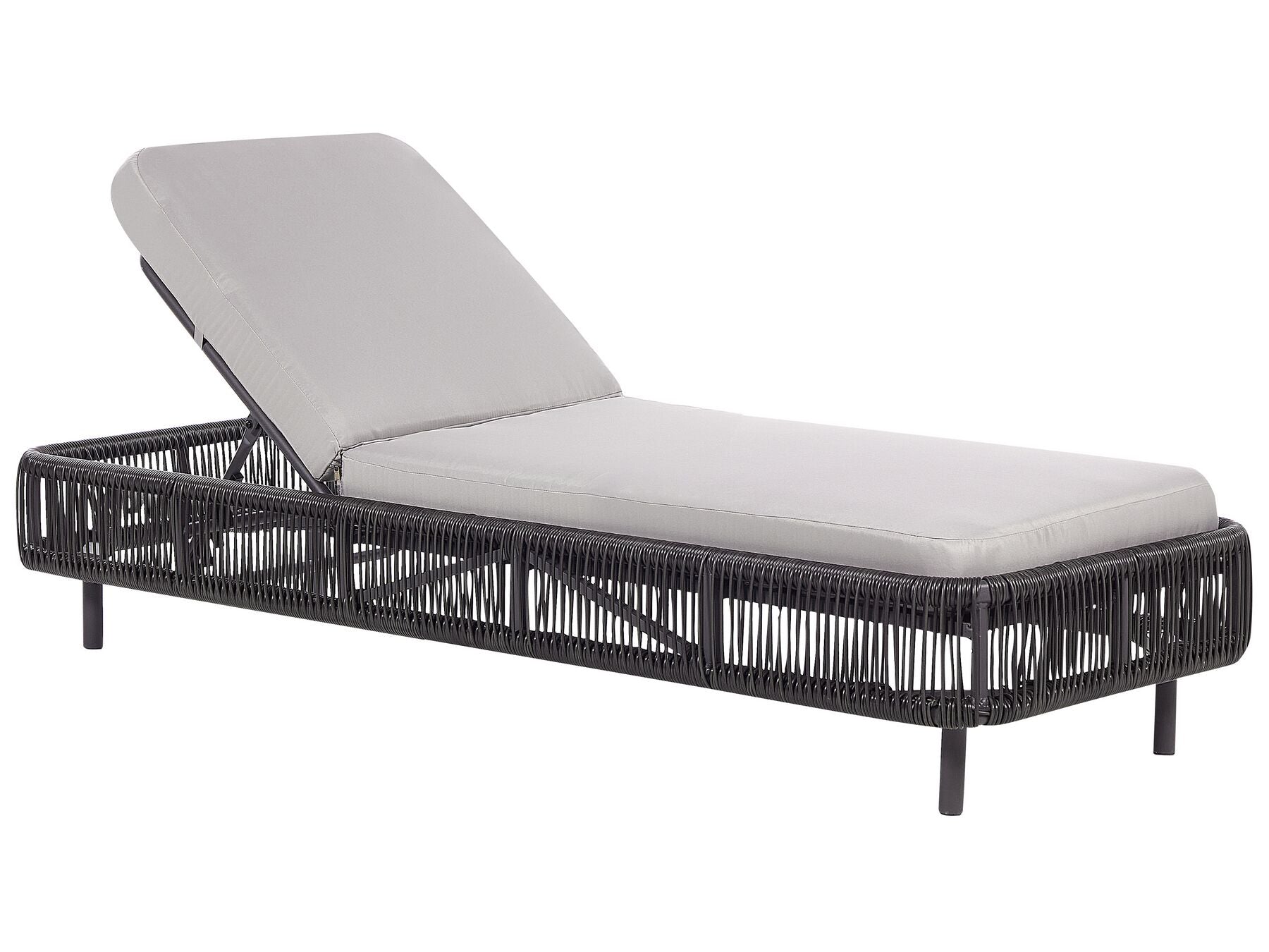 PE Rattan Reclining Sun Lounger Grey Aalayah – SOOXOS, Unit 13 Roding ...