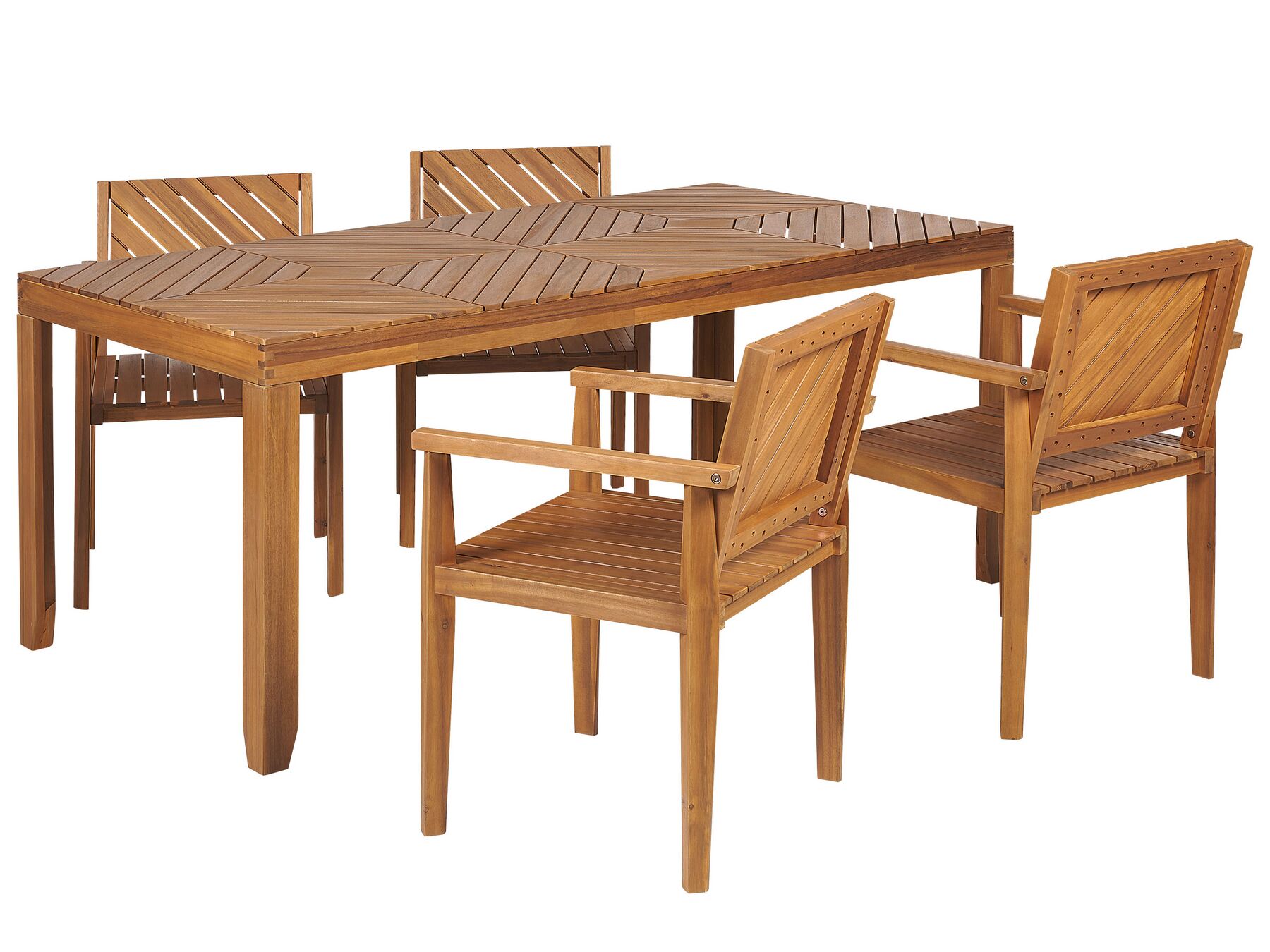 Baratti Garden Dining Set 4 Seater Acacia Wood Brown – SOOXOS, Unit 13 ...