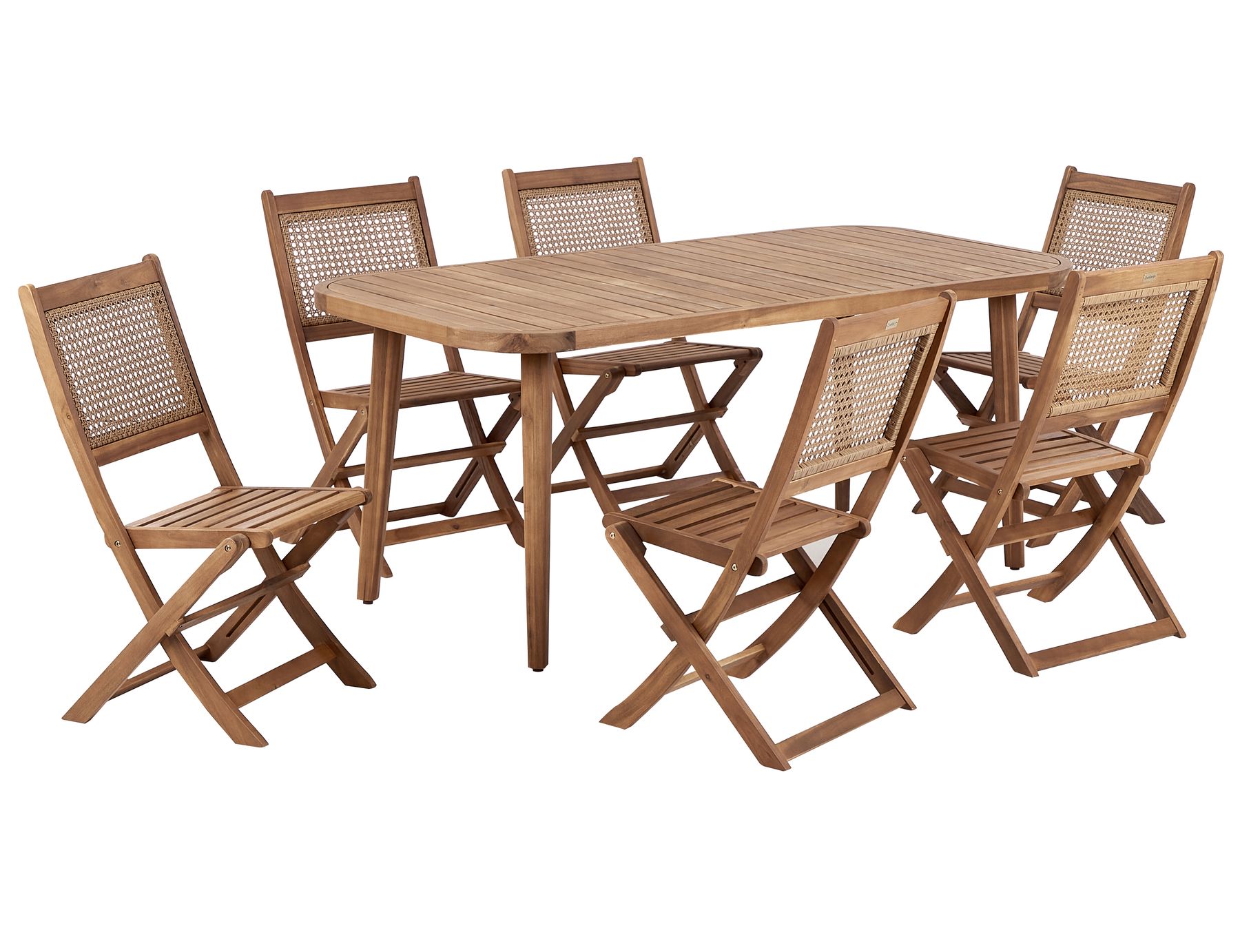 Paraggi Garden Dining Set 6 Seater Certified Acacia Wood Natural ...