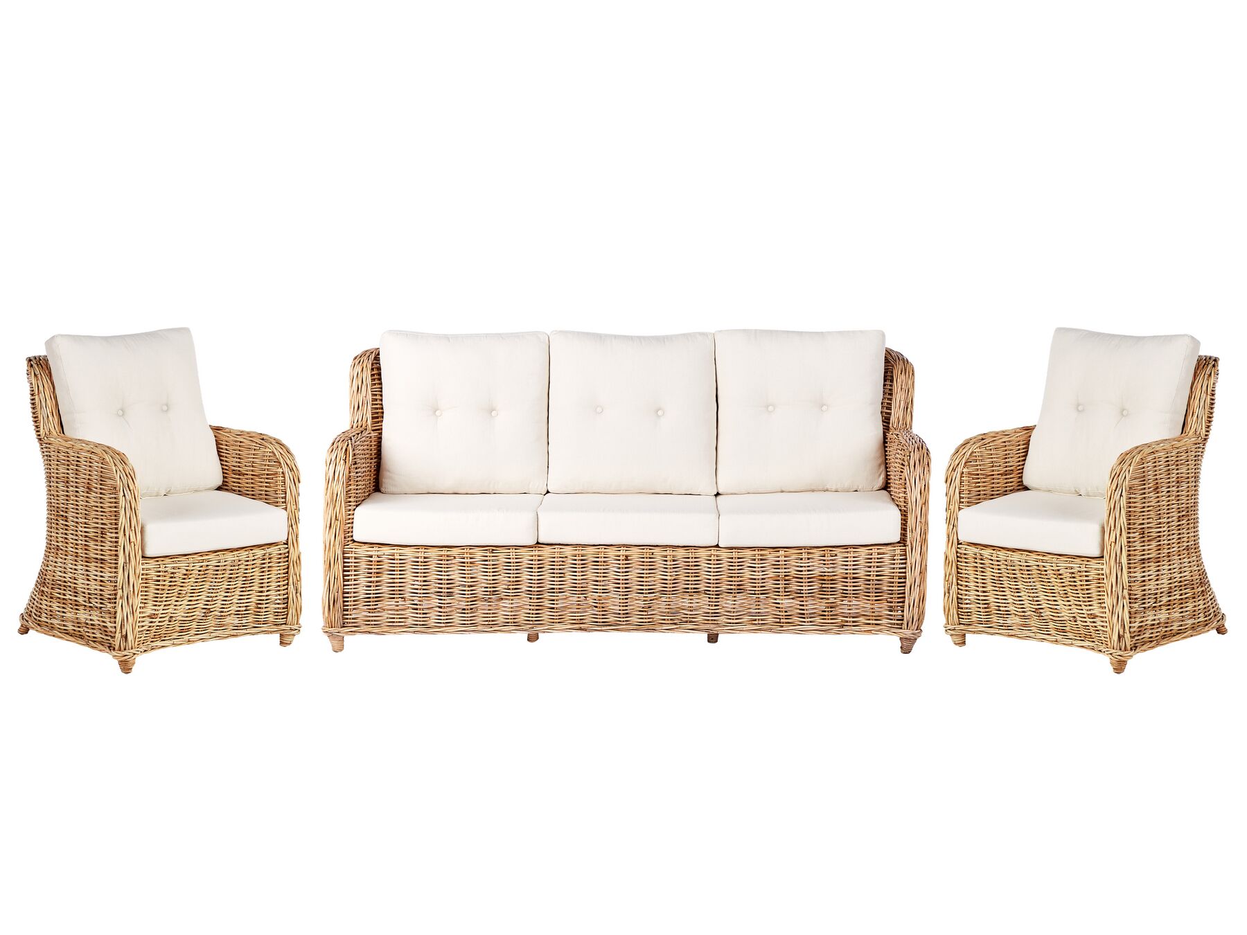 Alessano Garden Sofa Set 5 Seater Rattan Natural – SOOXOS, Unit 13 ...